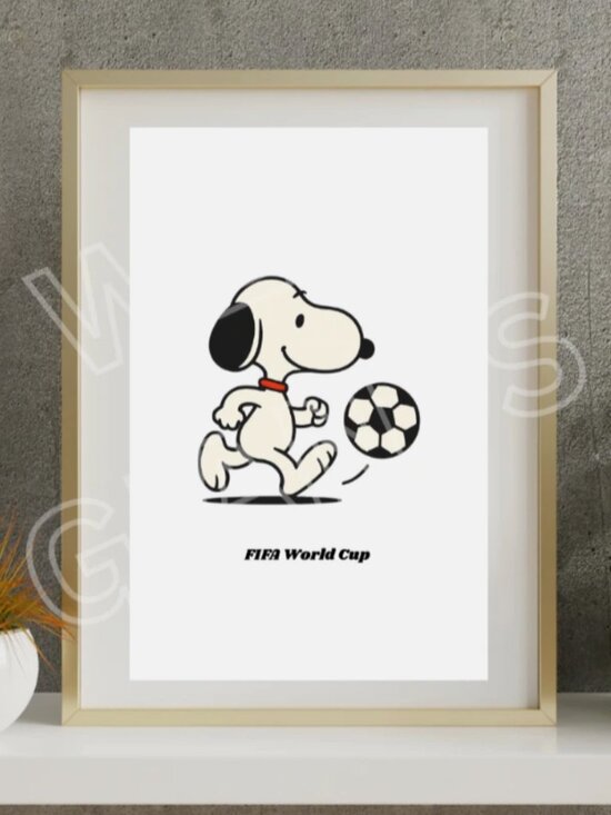 Art | Snoopy Fifa World Cup Art Print 11x17 Soccer Futbol Sports | Poshmark